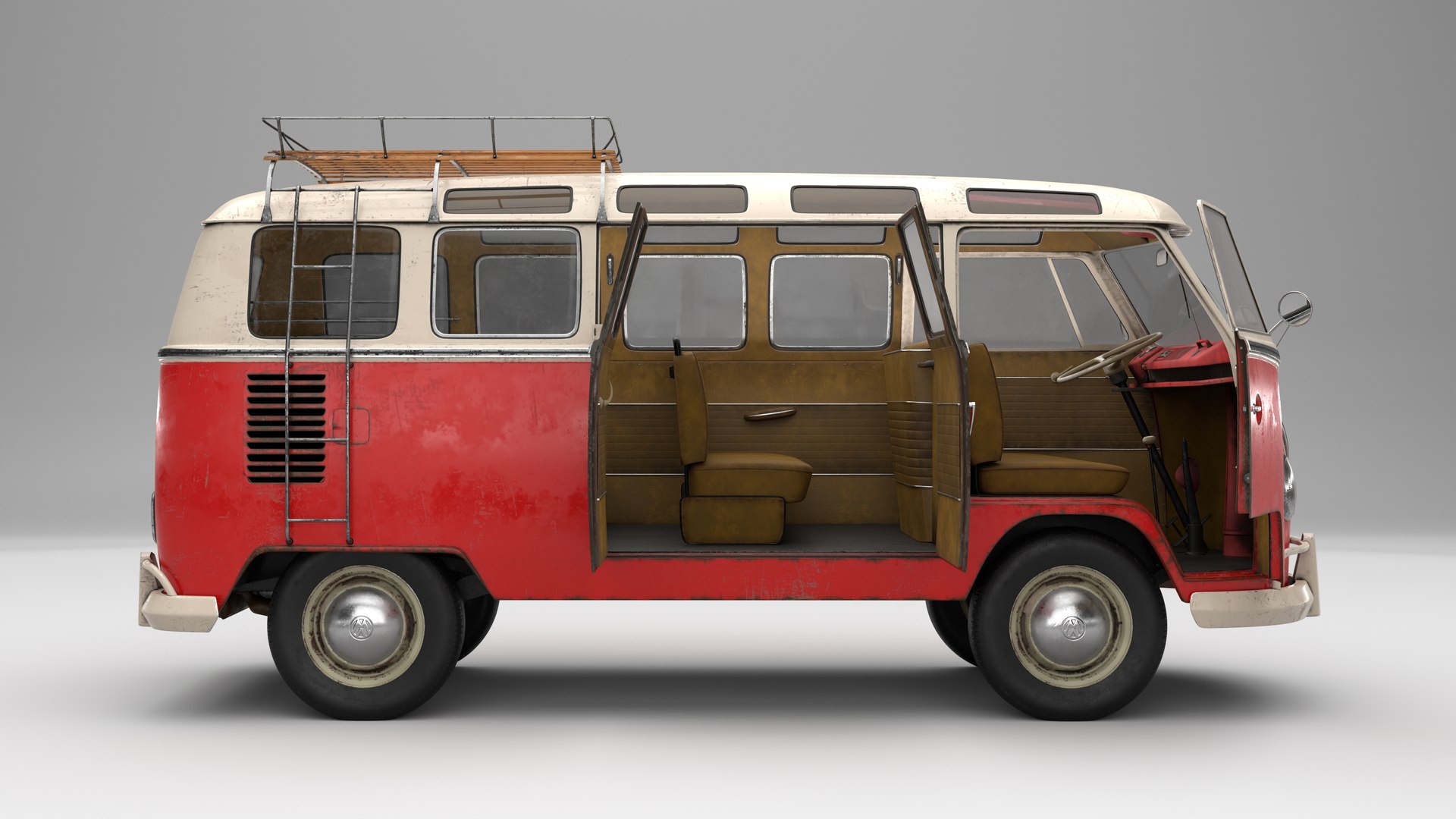 3D Volkswagen T1 Full Interior And Chassis - TurboSquid 2087654