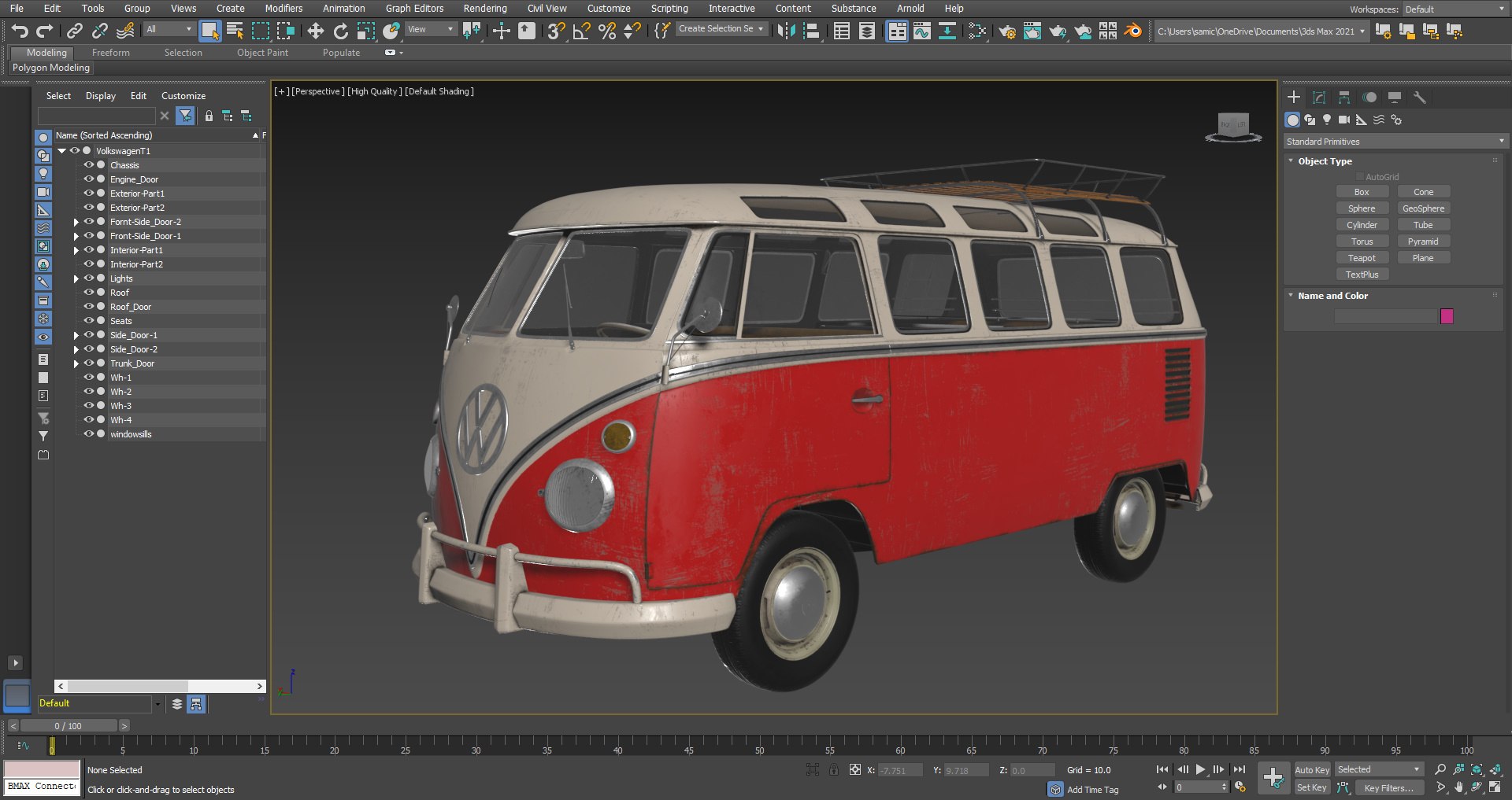 3D Volkswagen T1 Full Interior And Chassis - TurboSquid 2087654