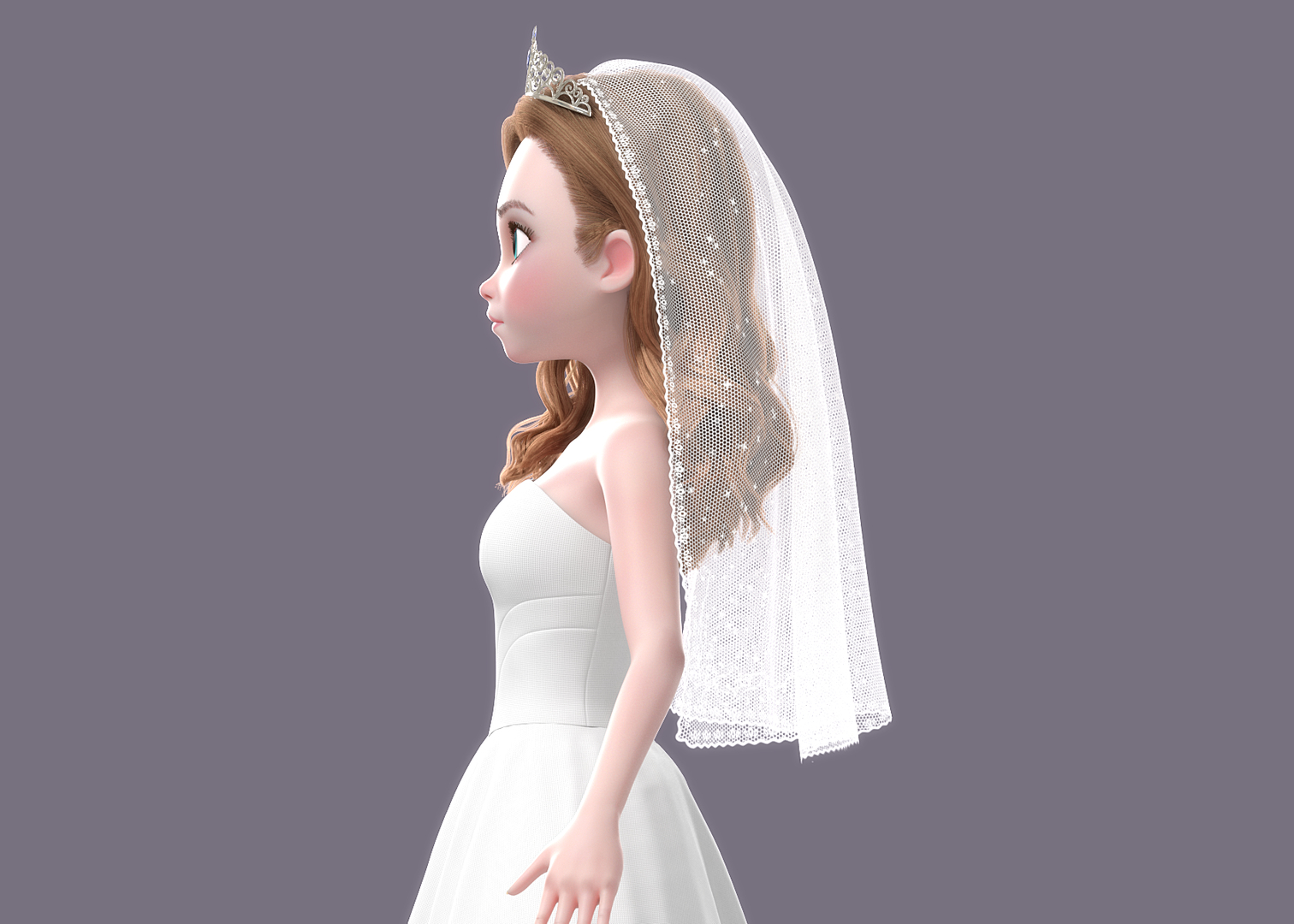 Cartoon bride norig model - TurboSquid 1411921