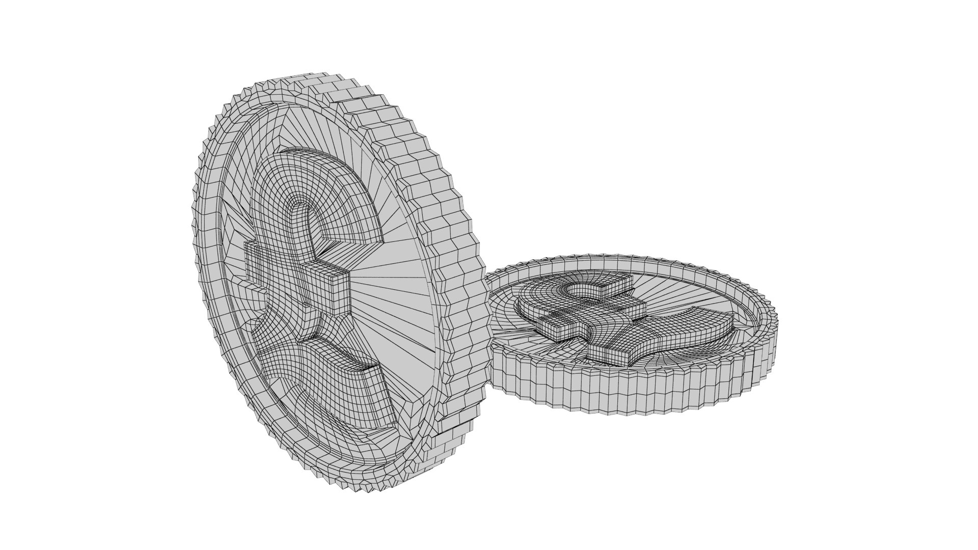 Golden Coin Pound 3D Model - TurboSquid 1654450