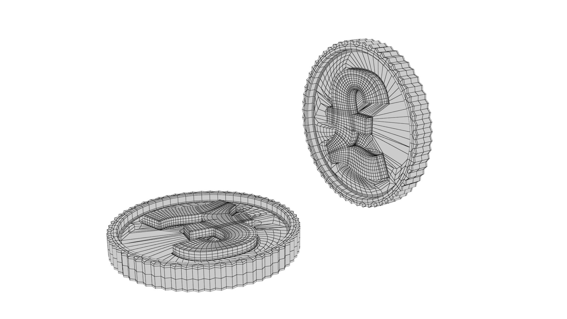 Golden Coin Pound 3D Model - TurboSquid 1654450