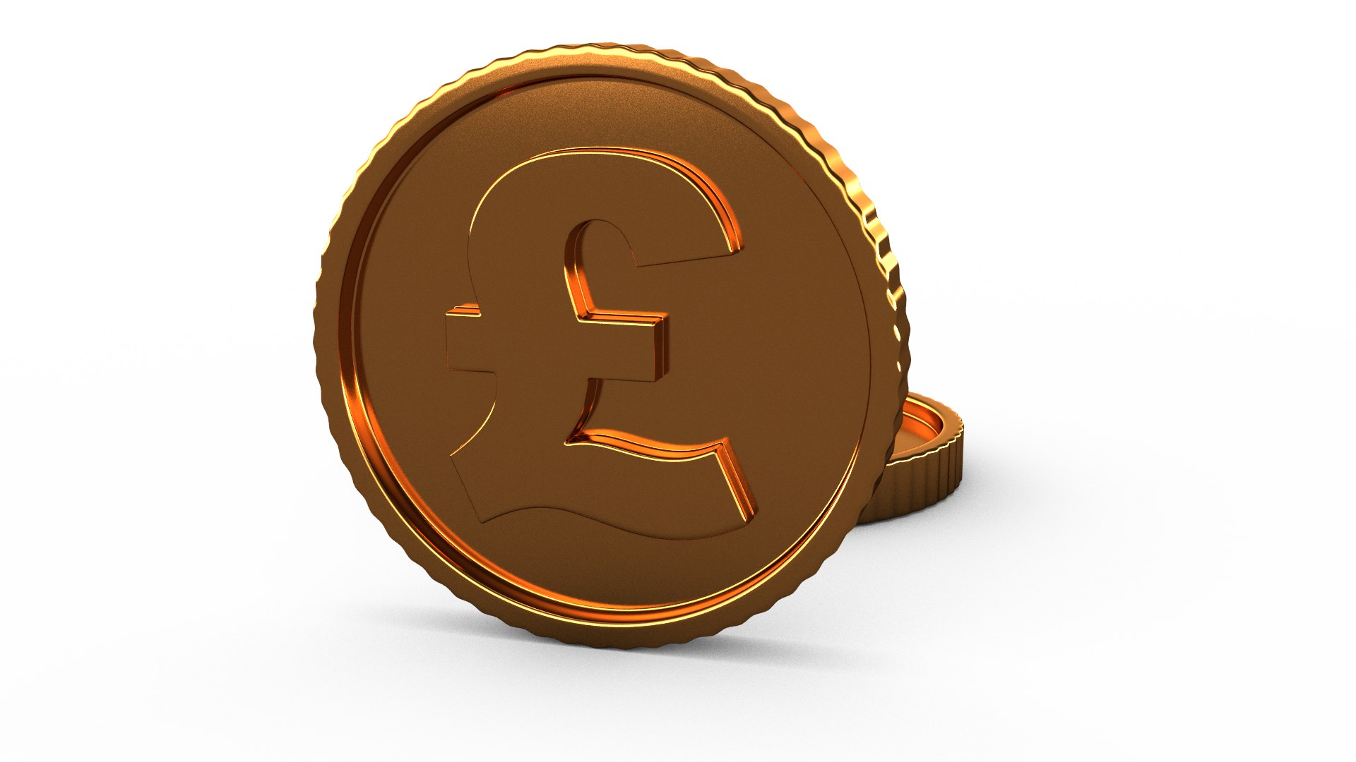 Golden Coin Pound 3D Model - TurboSquid 1654450