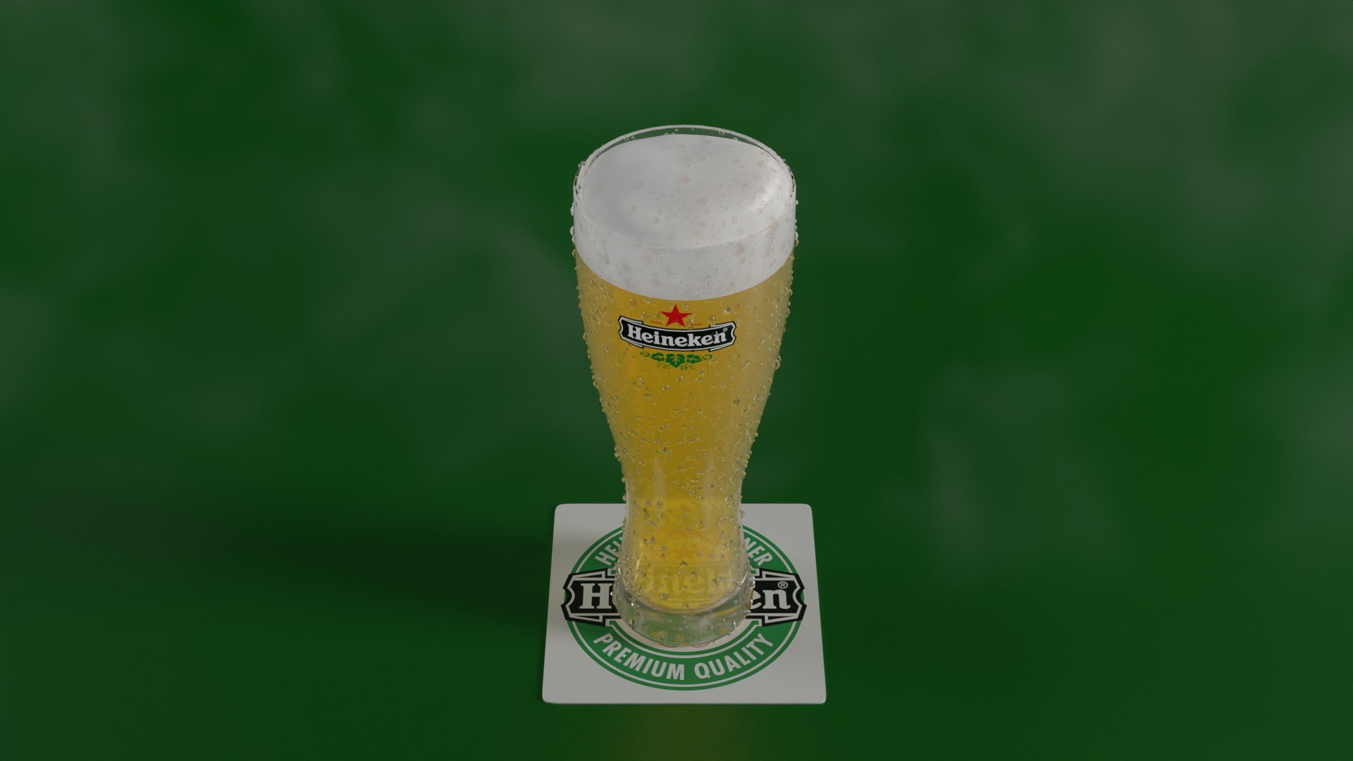 Heineken Beer Glass Realistic 3D Model - TurboSquid 2012975
