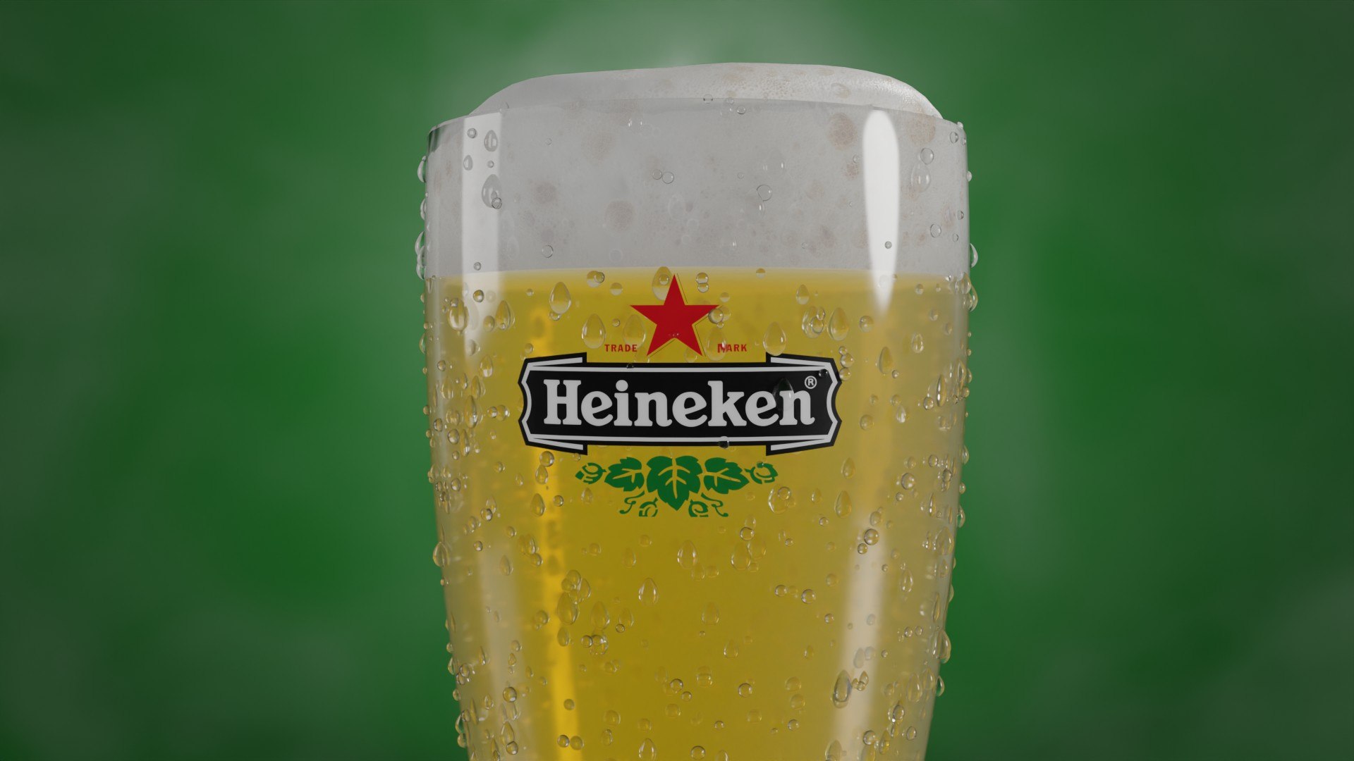 Heineken Beer Glass Realistic 3D Model - TurboSquid 2012975