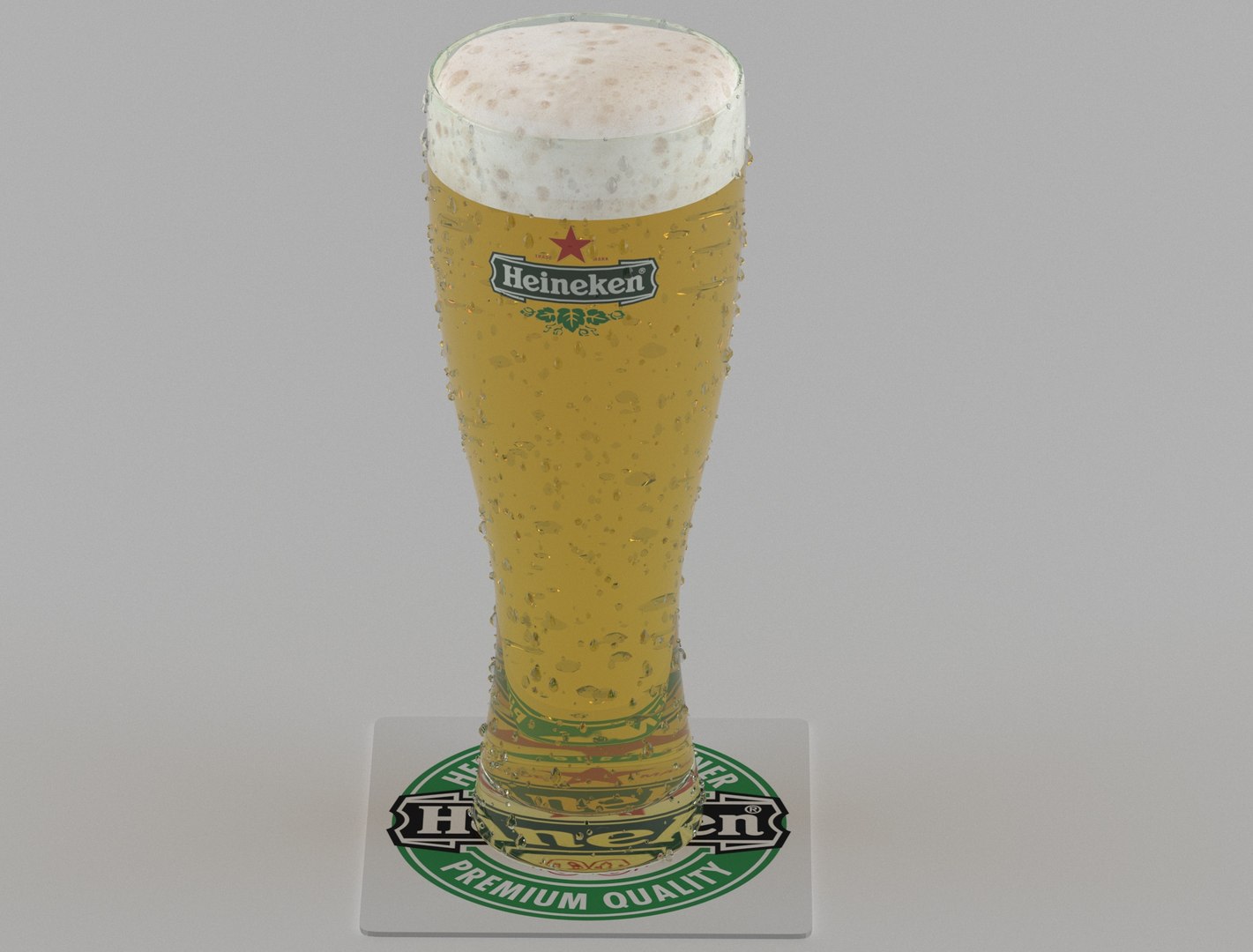 Heineken Beer Glass Realistic 3D Model - TurboSquid 2012975