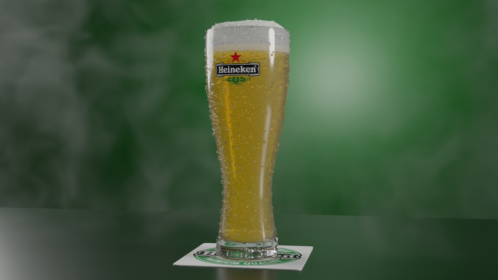 Heineken Beer Glass Realistic 3D Model - TurboSquid 2012975