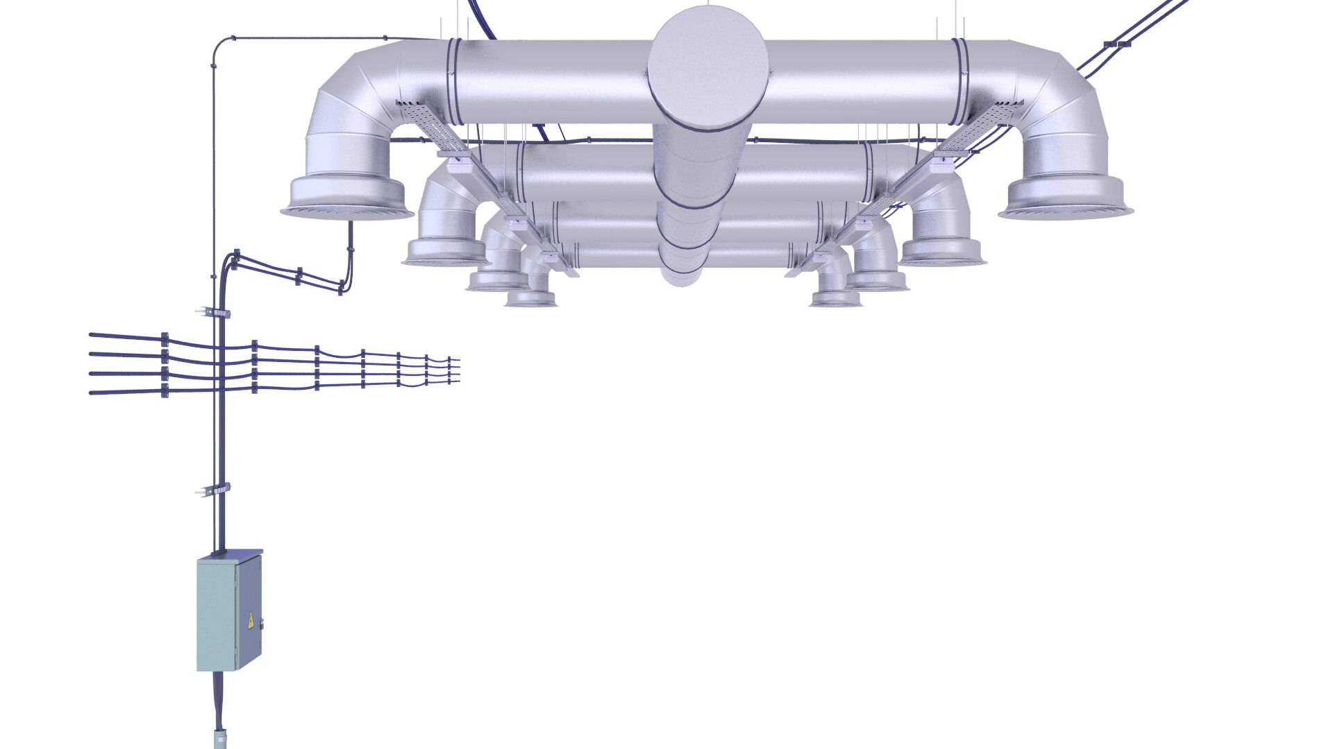 Commercial Industrial Ceiling Ventilation 9 3D Model - TurboSquid 2098182