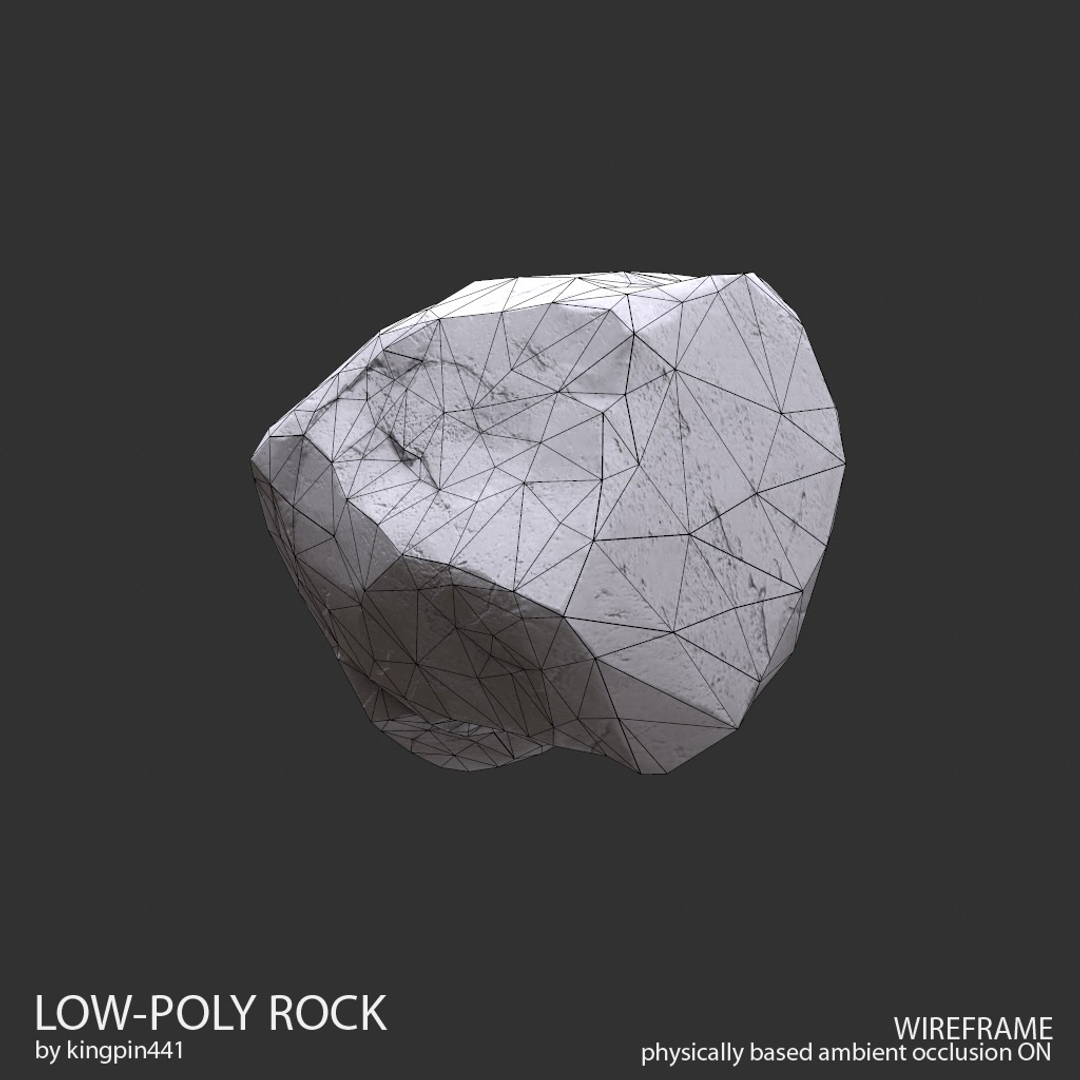 3d Model Low-poly Rock