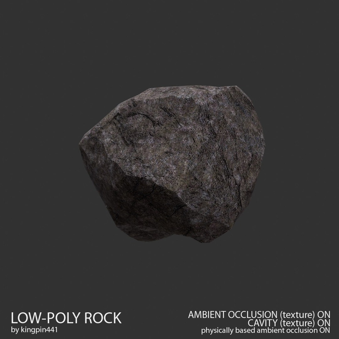 3d Model Low-poly Rock