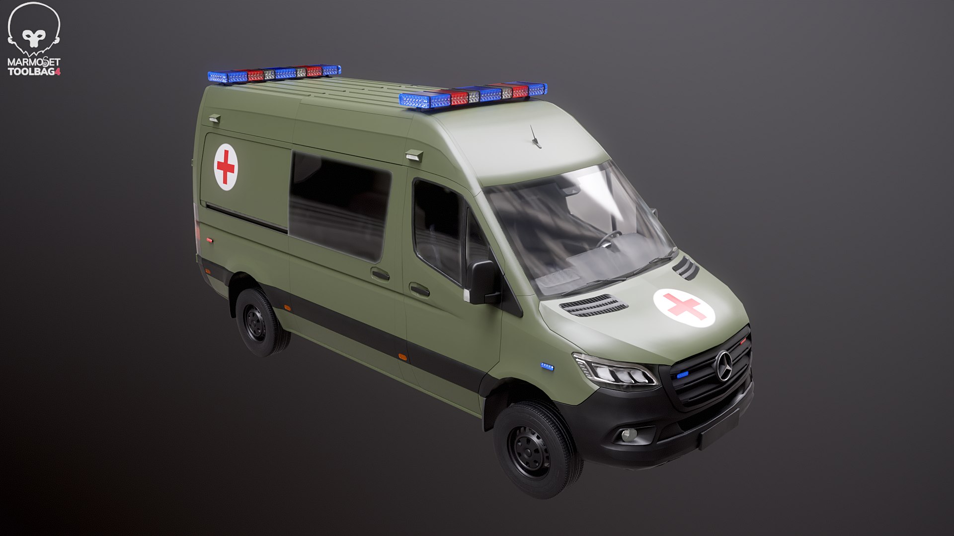 Mercedes Sprinter 4x4 Military Ambulance 3d Model Turbosquid 2300604