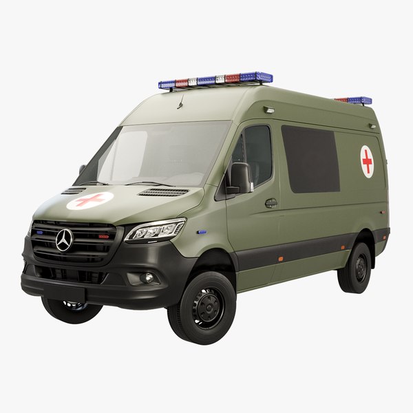 modelo 3d Ambulancia militar Mercedes Sprinter 4x4 - TurboSquid 2300604