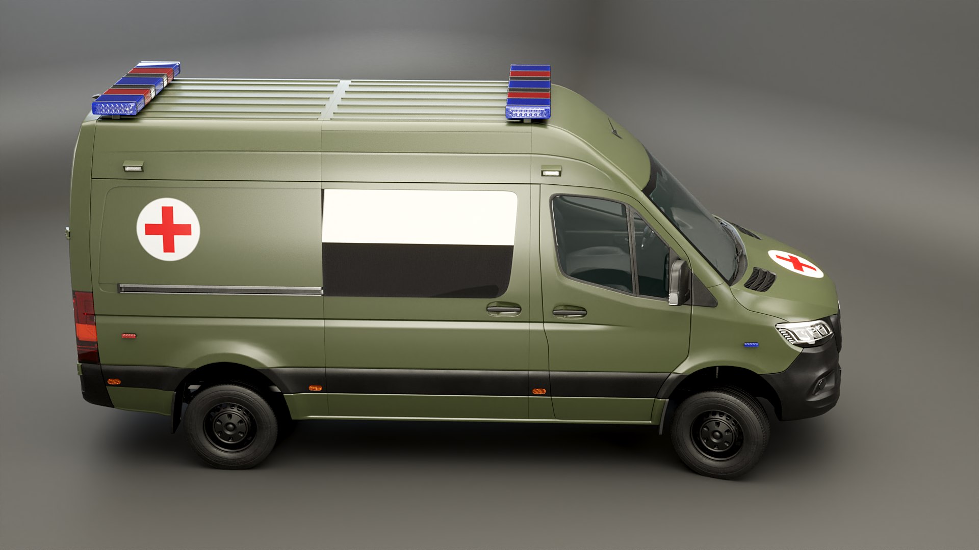Mercedes Sprinter 4x4 Military Ambulance 3D Model - TurboSquid 2300604