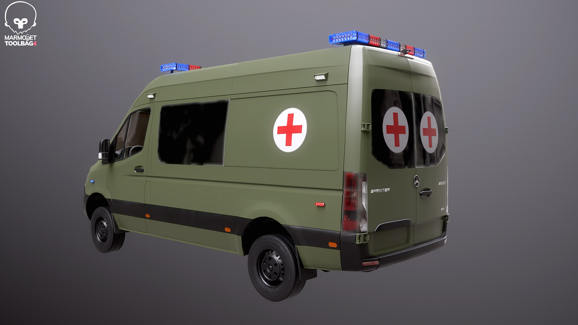 Mercedes Sprinter 4x4 Military Ambulance 3D Model - TurboSquid 2300604