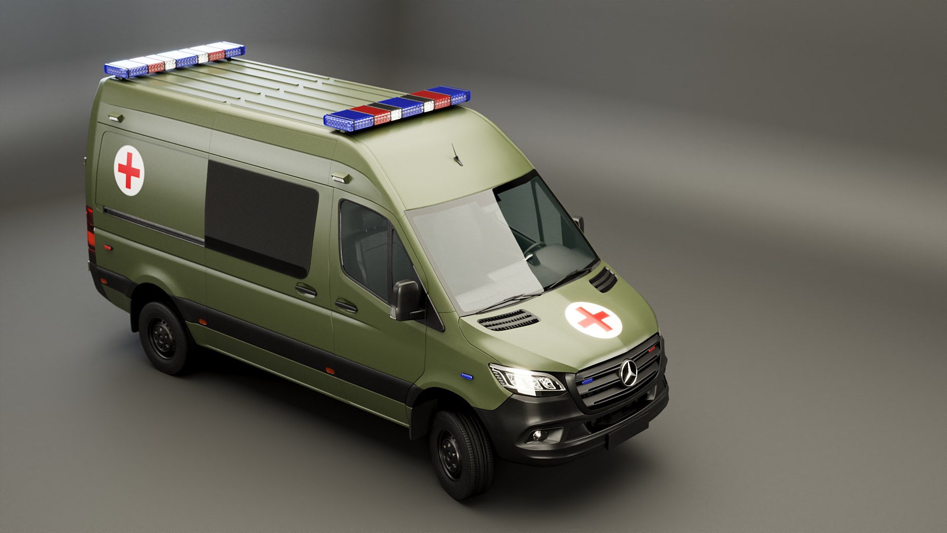 Mercedes Sprinter 4x4 Military Ambulance 3D Model - TurboSquid 2300604