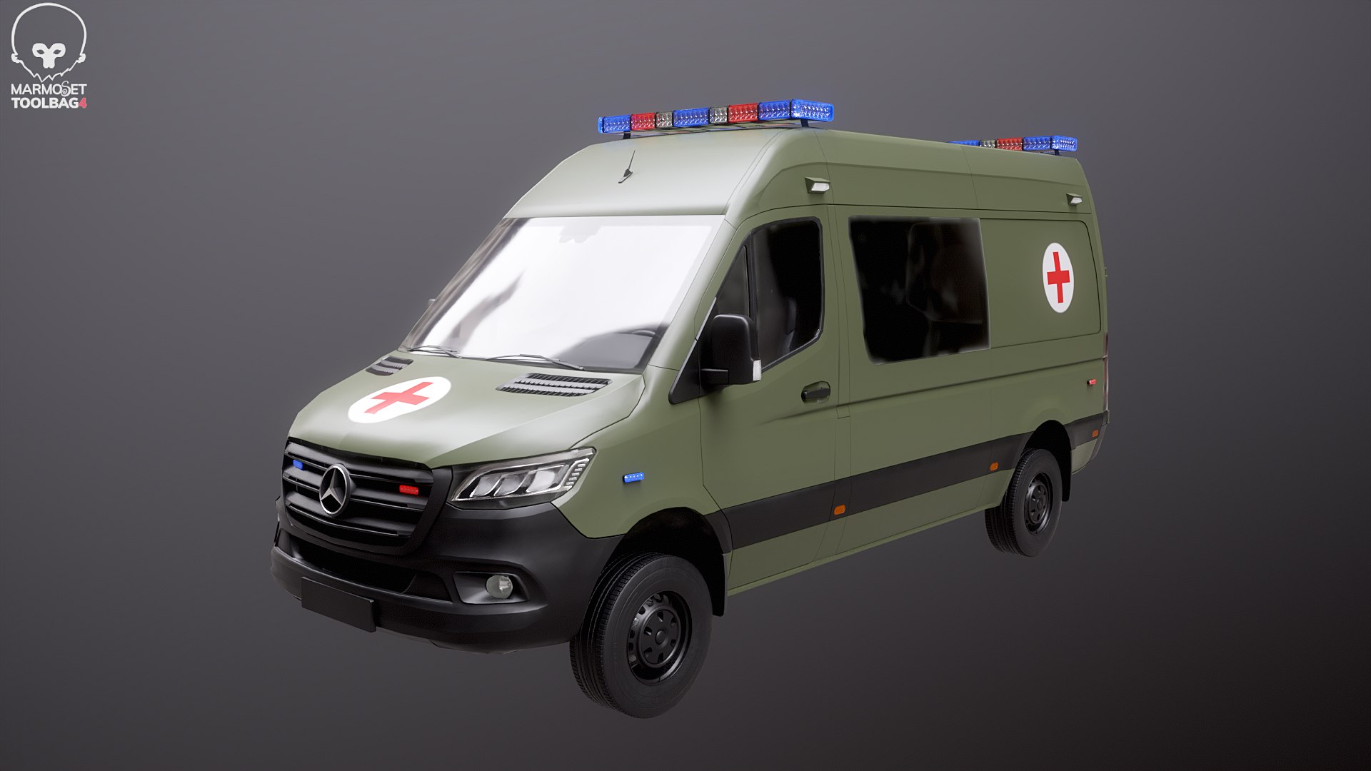 Mercedes Sprinter 4x4 Military Ambulance 3D Model - TurboSquid 2300604