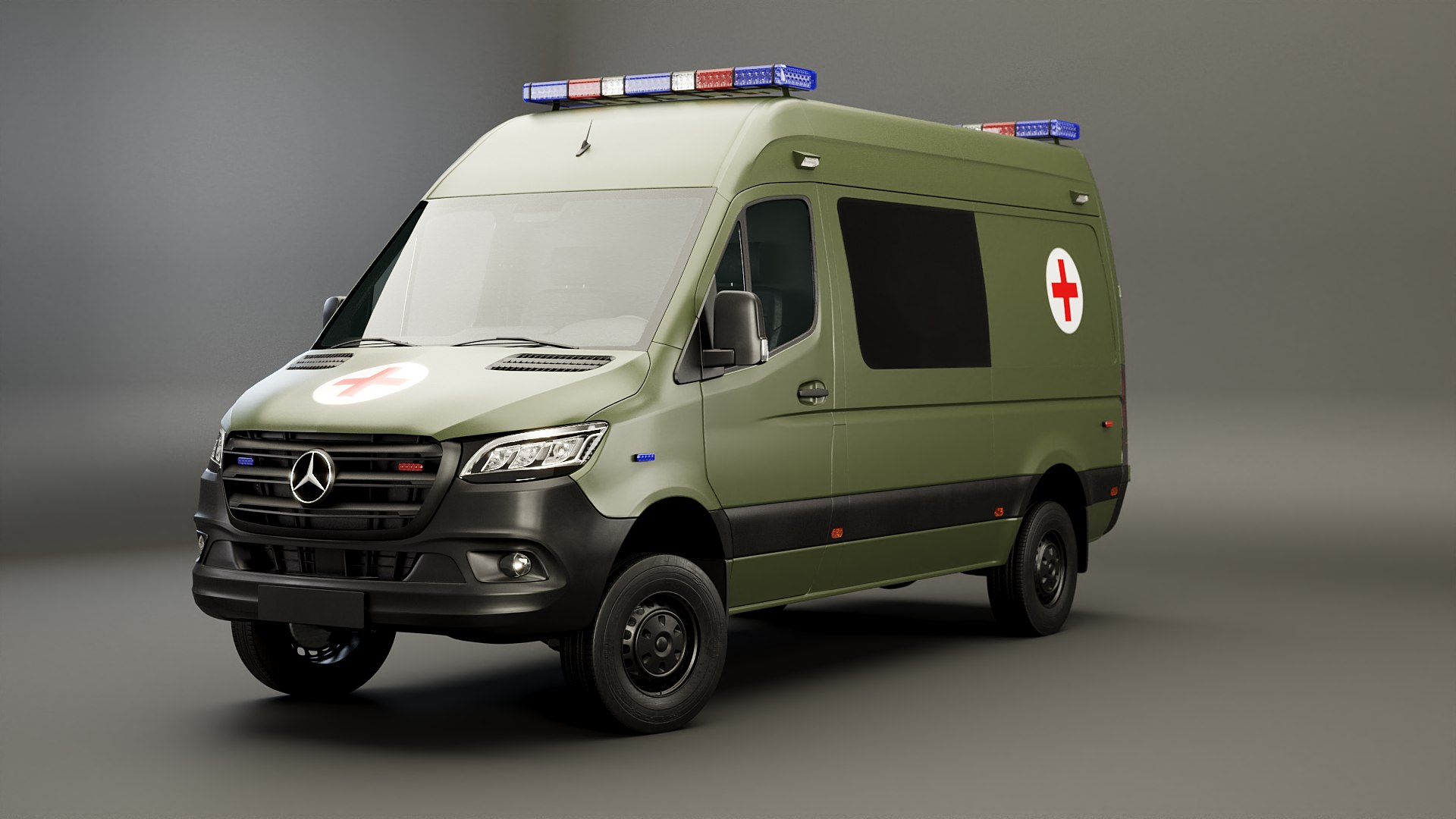 Mercedes Sprinter 4x4 Military Ambulance 3D Model - TurboSquid 2300604