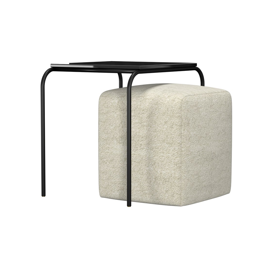 3D Model Fellow Nesting Table With Pouf - TurboSquid 1966730
