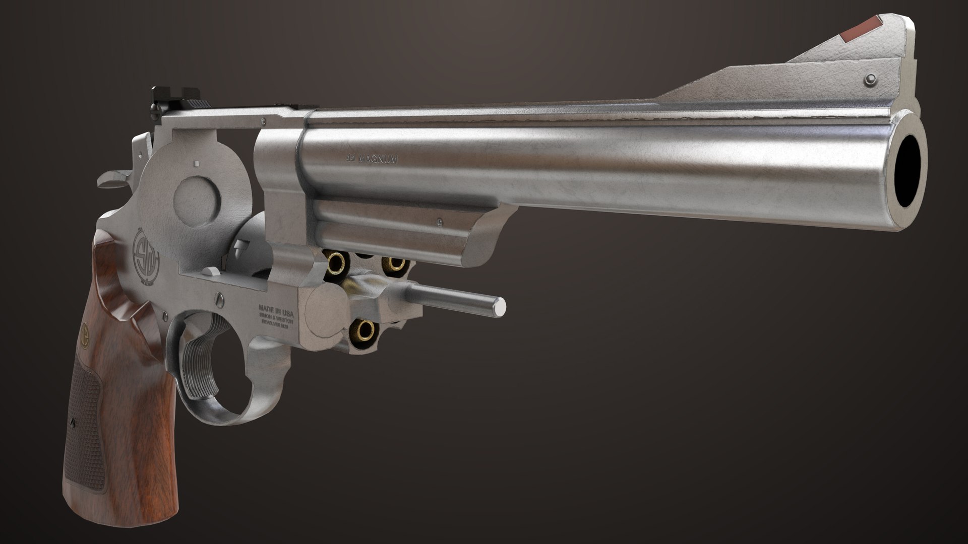 Revolver 01 Model M29 All PBR Unity UE Textures 3D model - TurboSquid 2164331