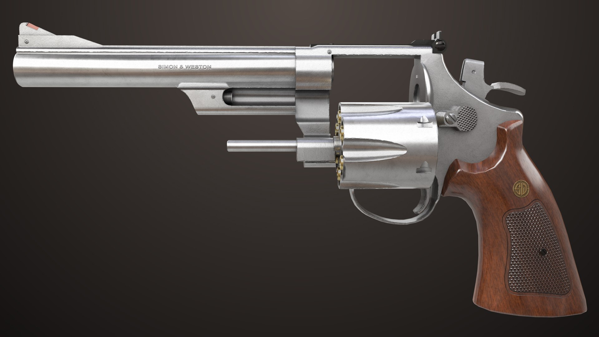 Revolver 01 Model M29 All PBR Unity UE Textures 3D model - TurboSquid ...