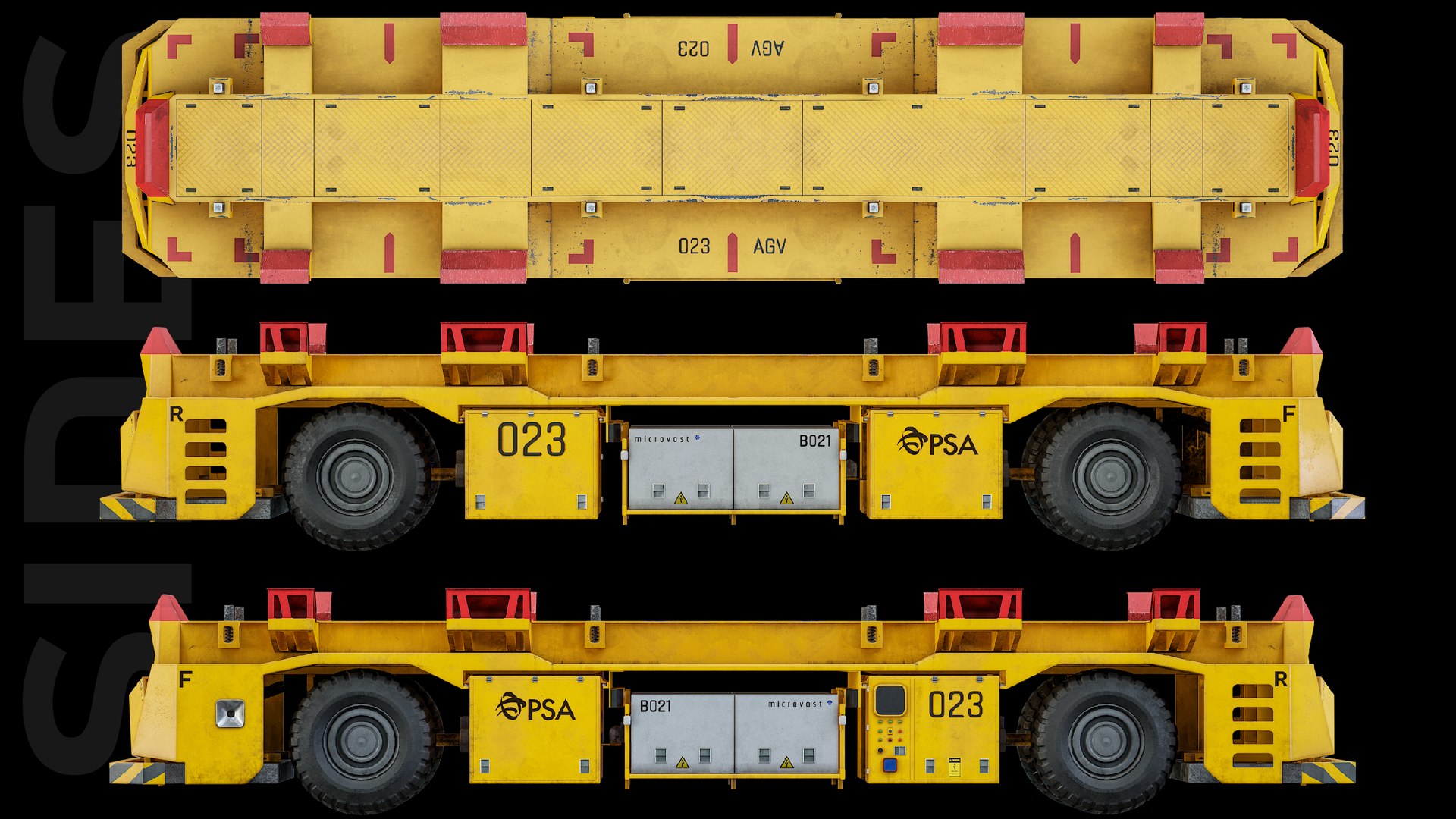 3D Model AGV Port Robotic Vehicle PBR - TurboSquid 2320857