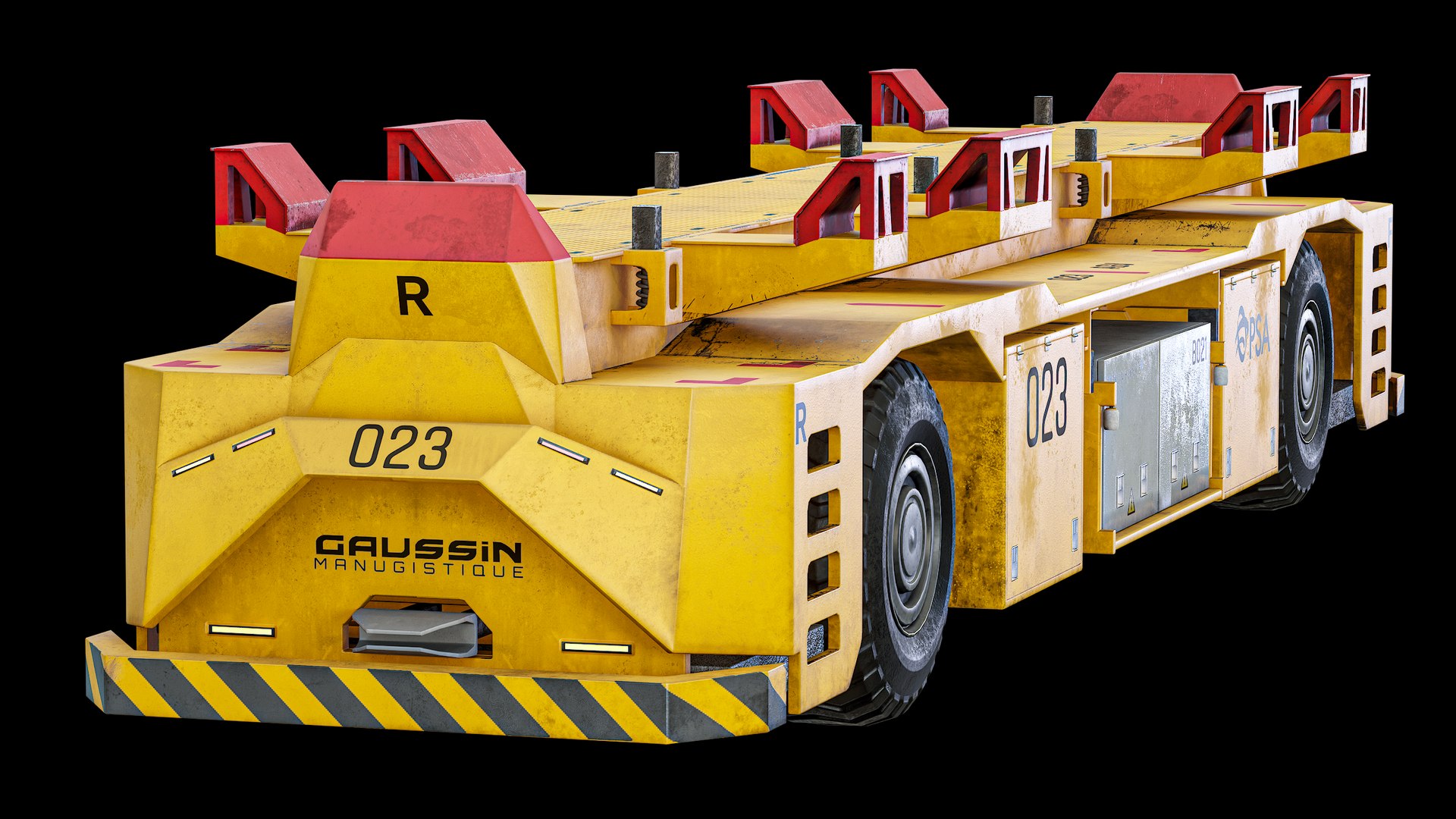 3D Model AGV Port Robotic Vehicle PBR - TurboSquid 2320857