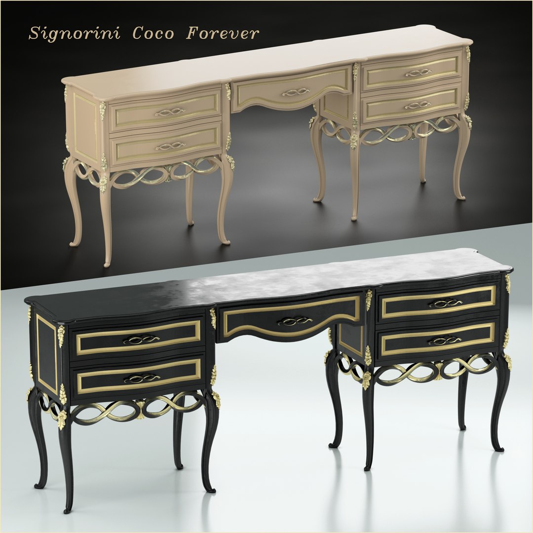 Signorini coco bedside table 3D model - TurboSquid 1211671