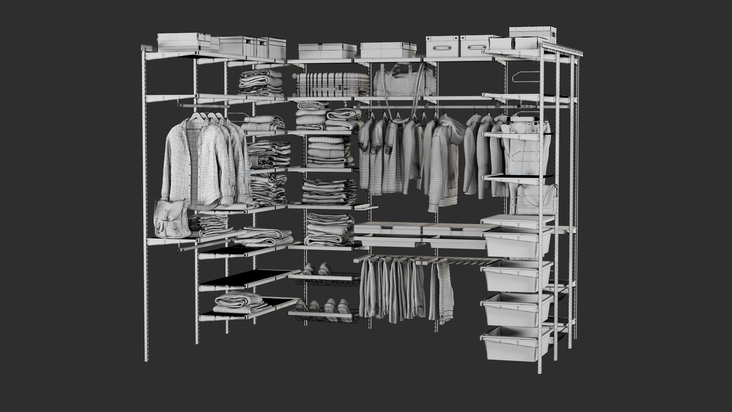 Realistic wardrobe clothing 4 3D model - TurboSquid 1603293