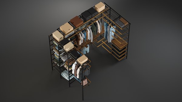 Realistic wardrobe clothing 4 3D model - TurboSquid 1603293