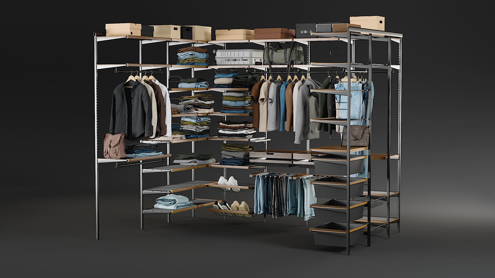 Realistic wardrobe clothing 4 3D model - TurboSquid 1603293