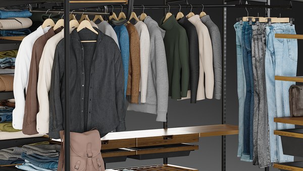 Realistic wardrobe clothing 4 3D model - TurboSquid 1603293