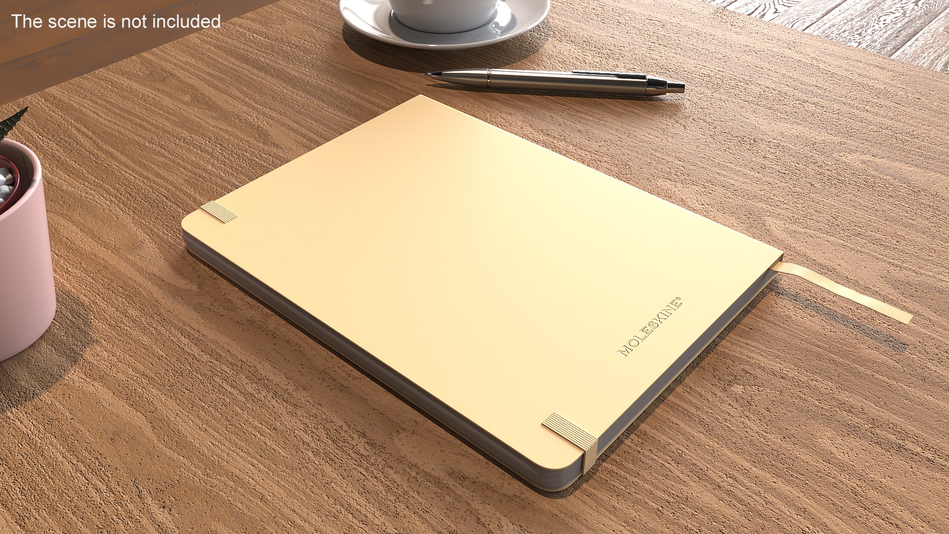 Classic Notebook With Bookmark Yellow 3D Model - TurboSquid 2237148
