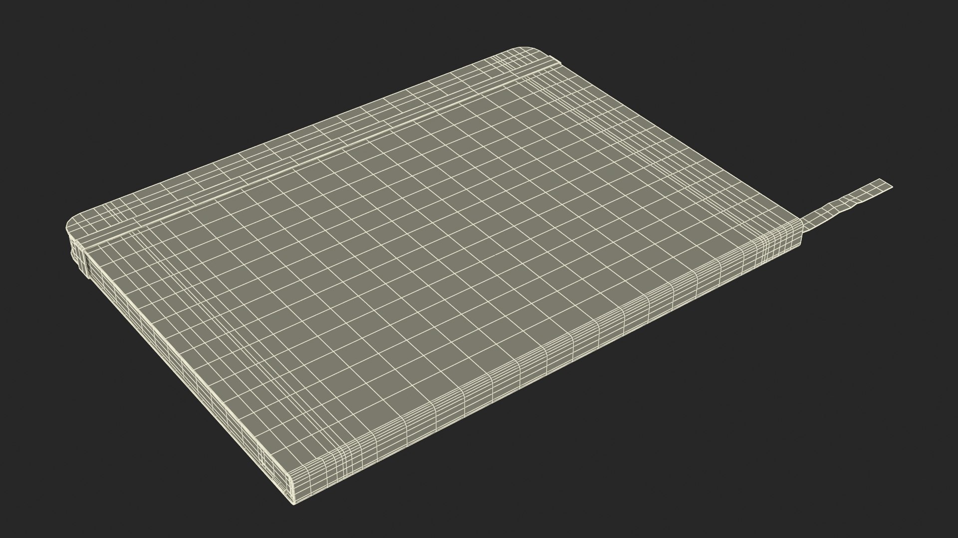 Classic Notebook With Bookmark Yellow 3D Model - TurboSquid 2237148