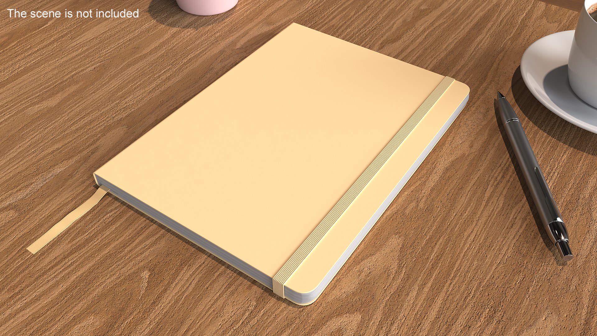 Classic Notebook With Bookmark Yellow 3D Model - TurboSquid 2237148