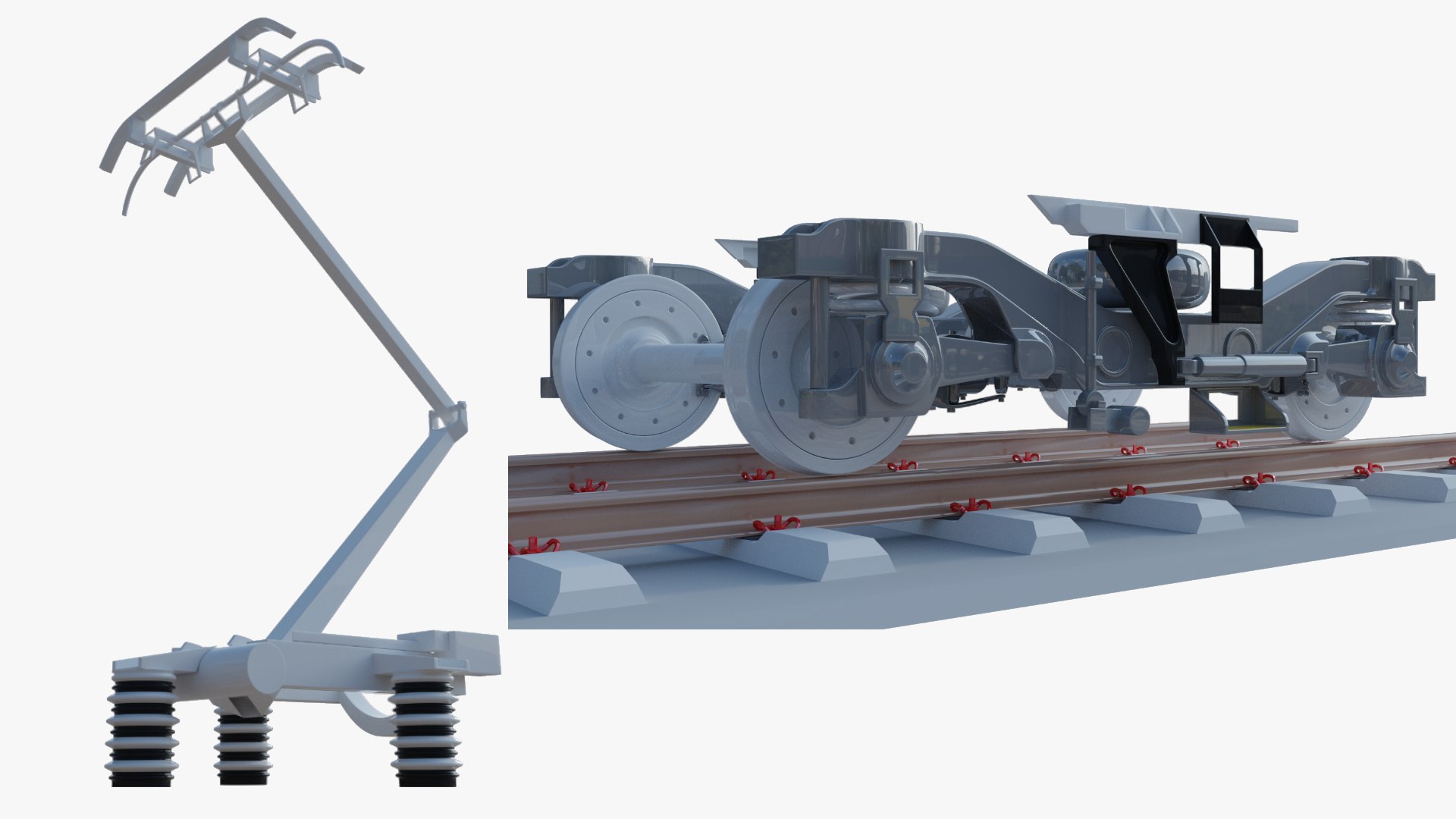 3D Model Train Pantograph Bogie - TurboSquid 1487734