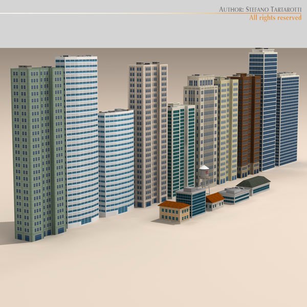 3d model polygons buildings