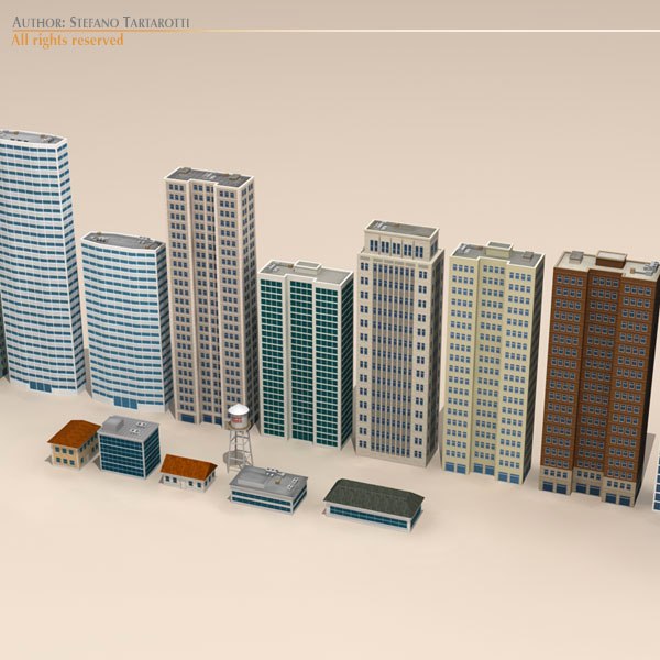 3d model polygons buildings