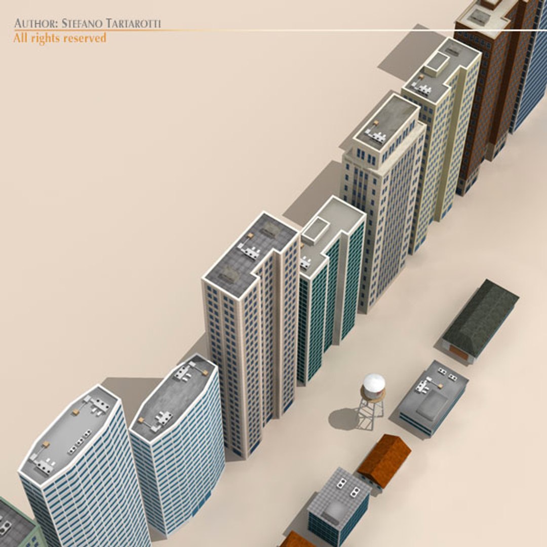 3d Model Polygons Buildings