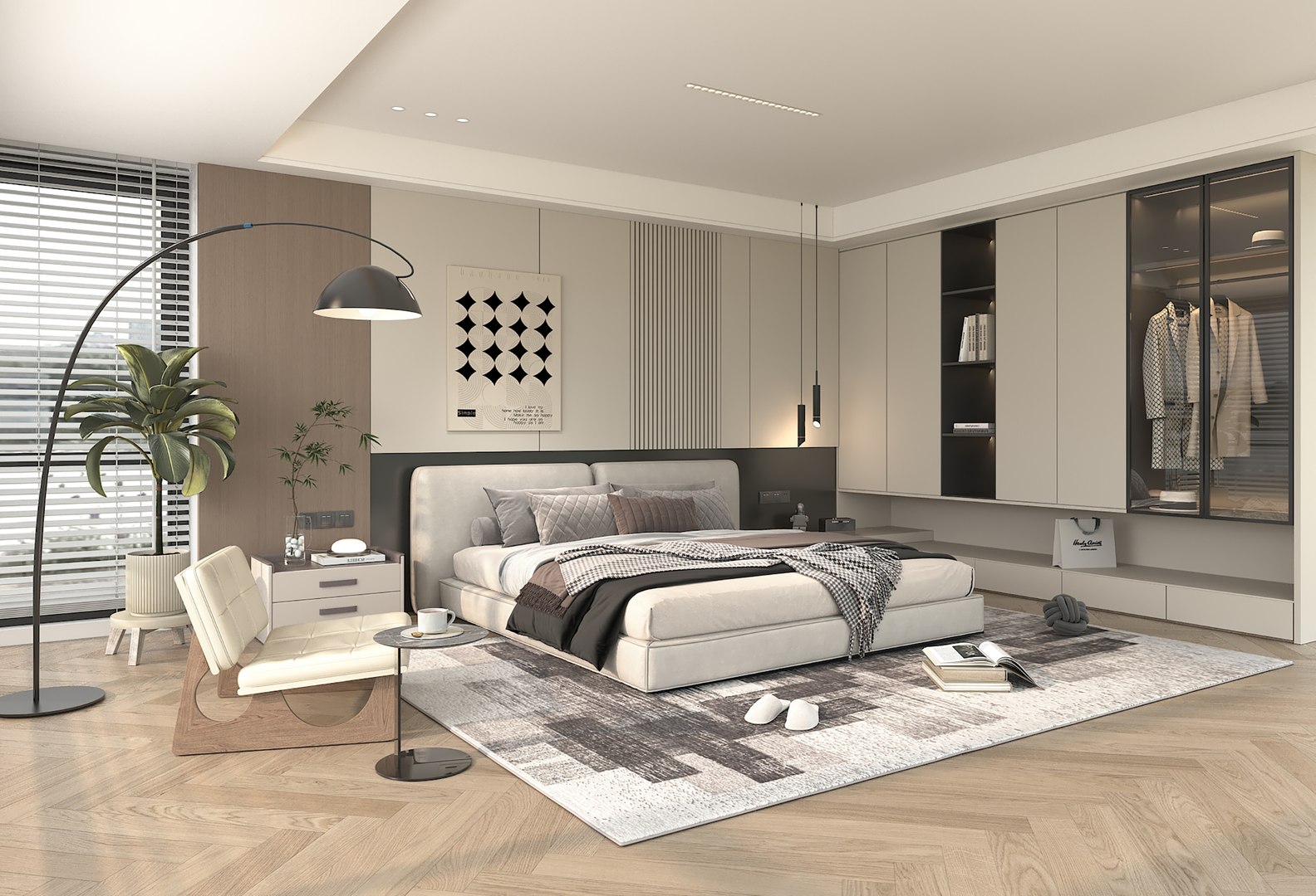 Modern Bedroom Scene 46 3D - TurboSquid 2309818