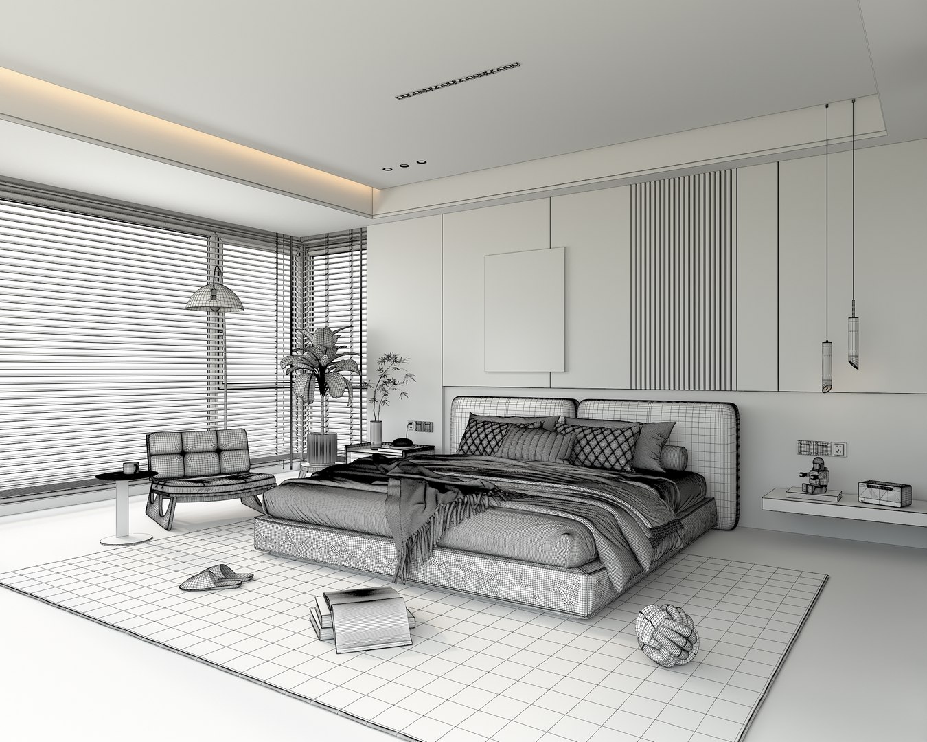 Modern Bedroom Scene 46 3D - TurboSquid 2309818