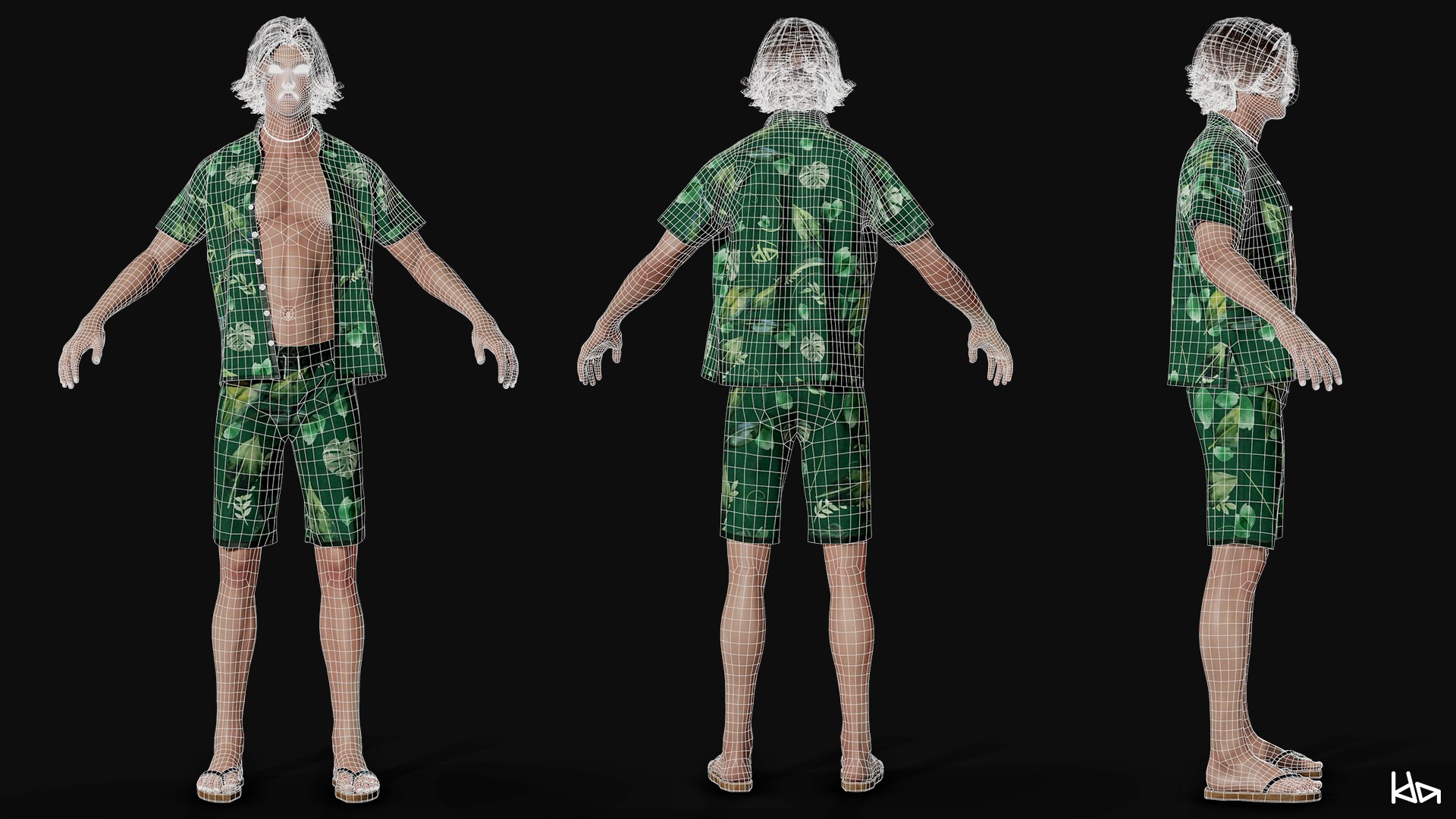 3D Beach Boys - Game Ready Low-poly 3D model - TurboSquid 2117737