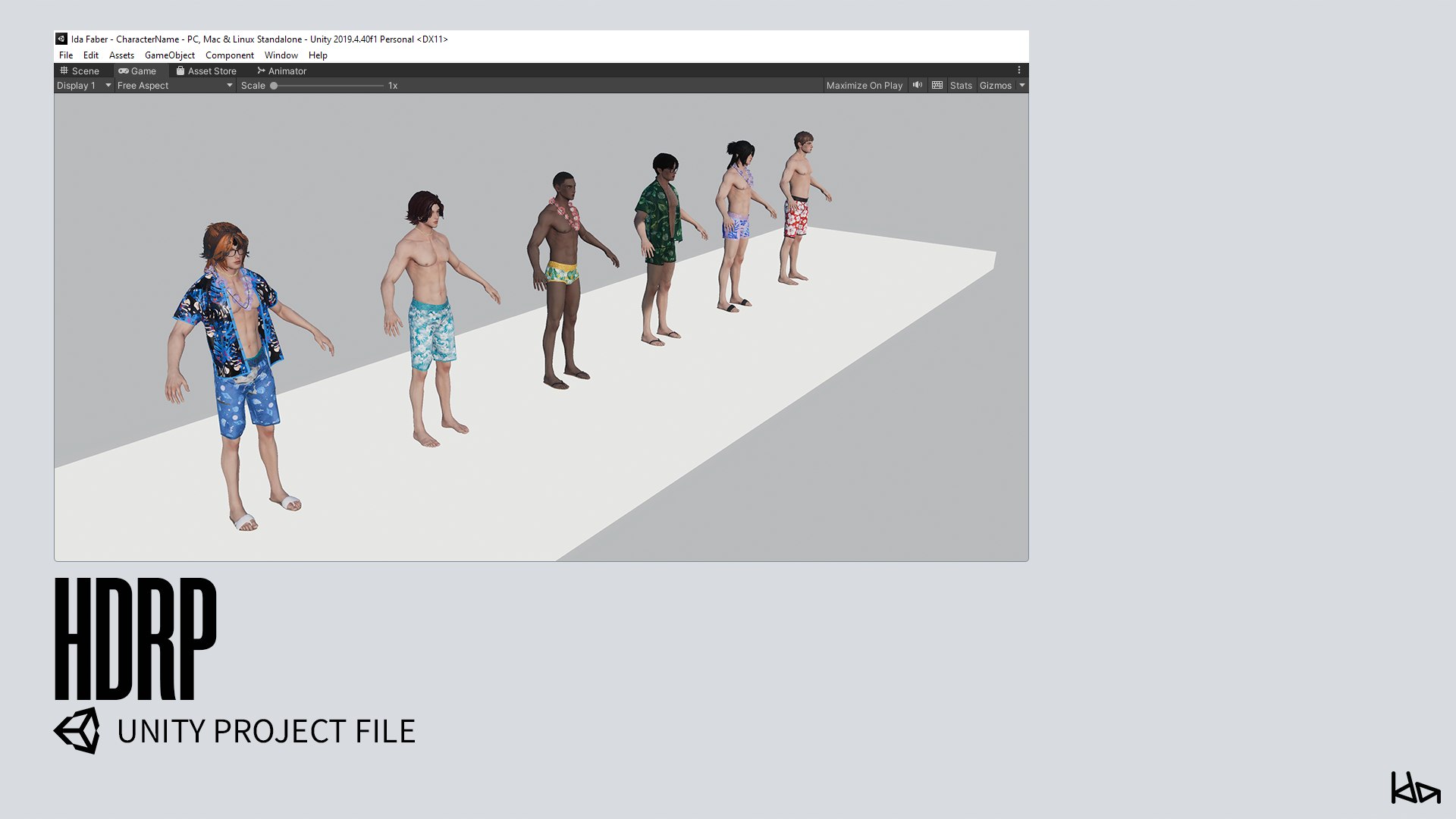 3D Beach Boys - Game Ready Low-poly 3D model - TurboSquid 2117737