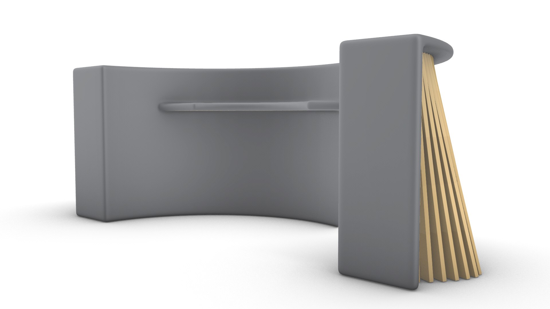 Wavy Parametric Reception Desk 3D - TurboSquid 2347981