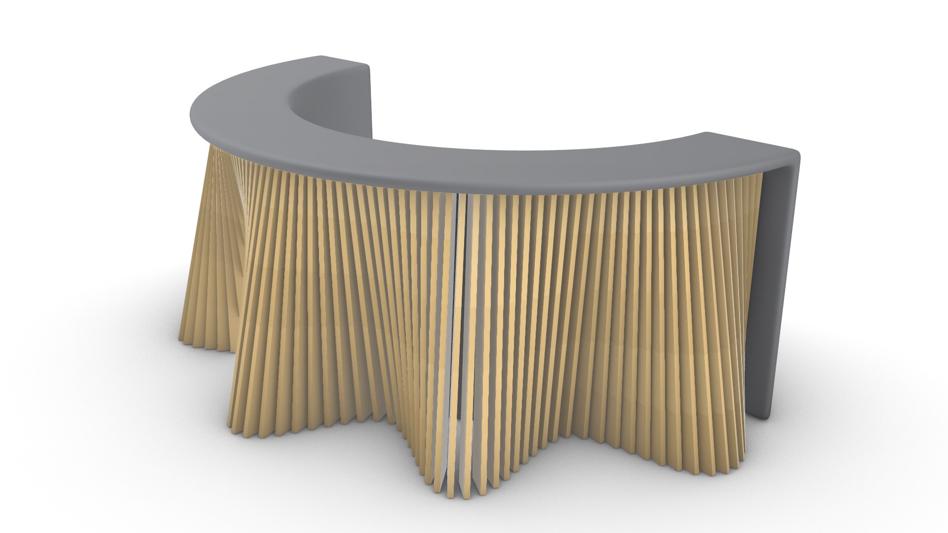 Wavy Parametric Reception Desk 3D - TurboSquid 2347981