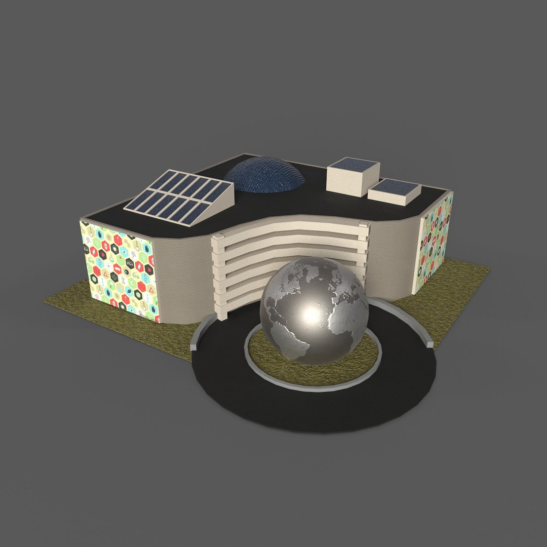 Cartoony Science Museum Model - TurboSquid 1241790