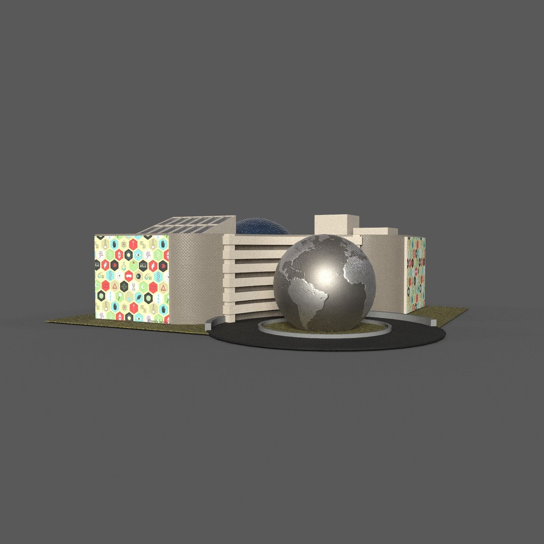 Cartoony Science Museum Model - TurboSquid 1241790