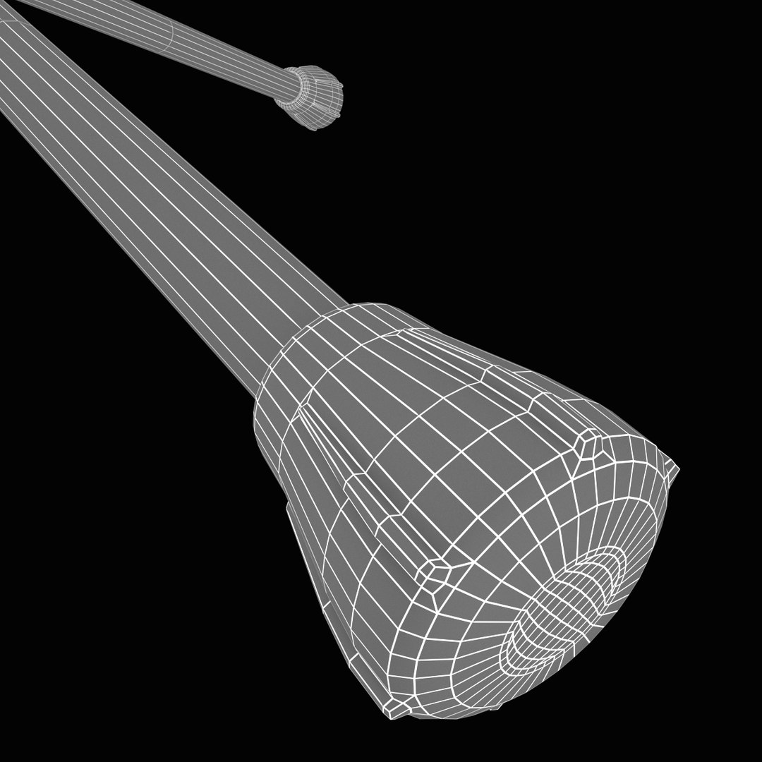 3d model of rigged microphone stand