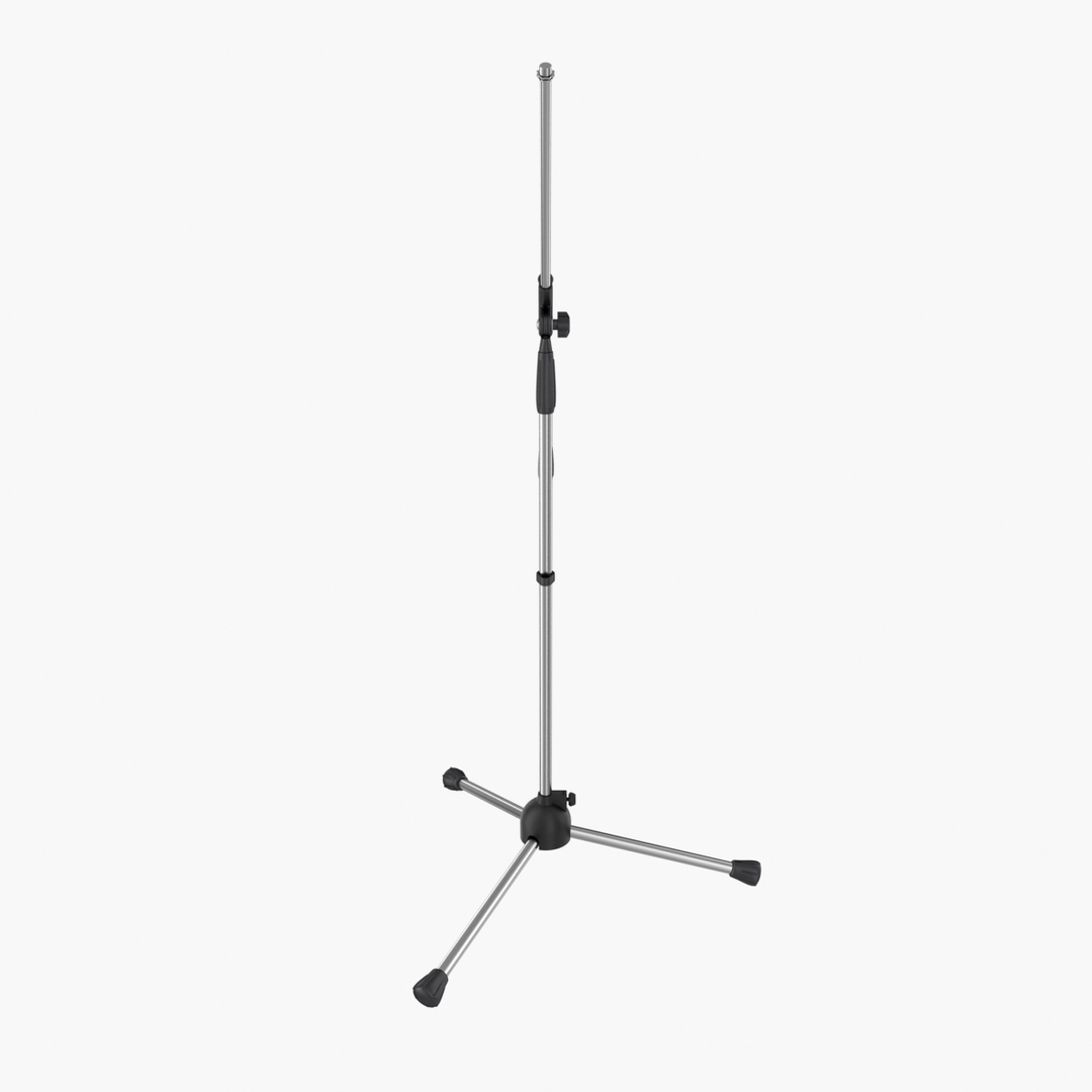 3d model of rigged microphone stand