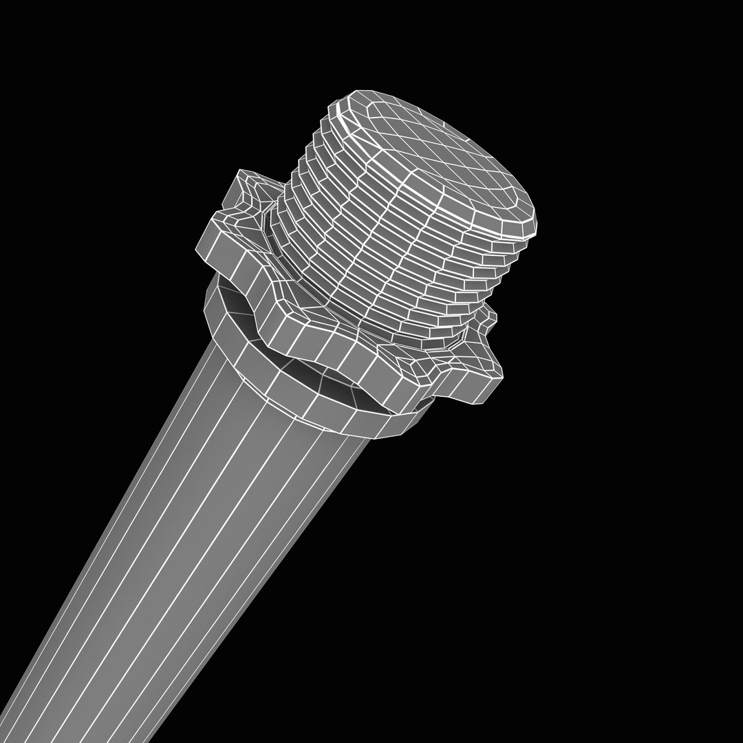 3d model of rigged microphone stand