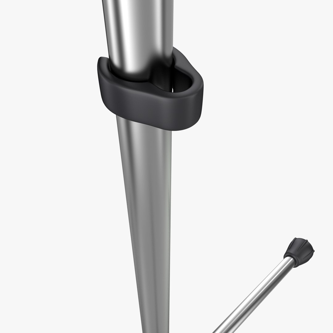 3d model of rigged microphone stand