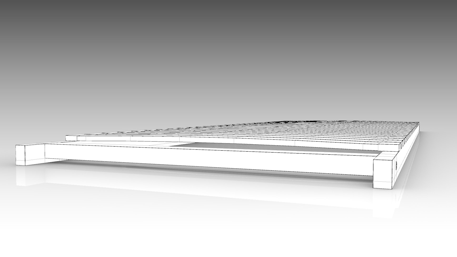 Slatted 3D Model - TurboSquid 1159365